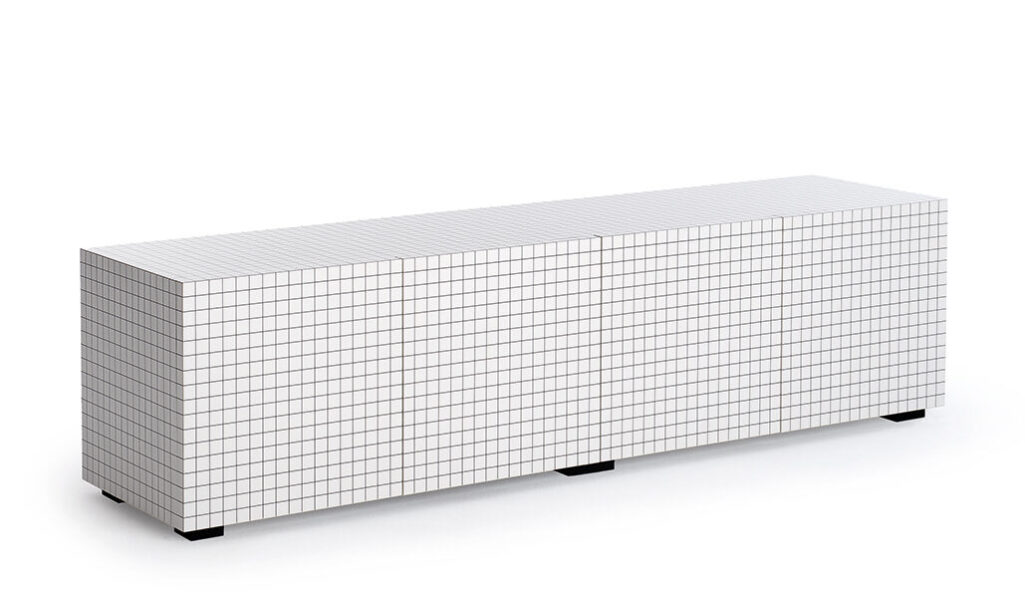 Zanotta adds storage elements and a mirror to the Quaderna collection by Superstudio ...