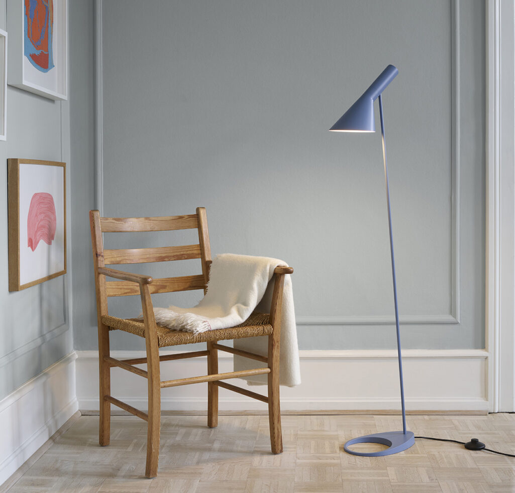 Louis Poulsen AJ lamp series by Arne Jacobsen in pastel shades ...