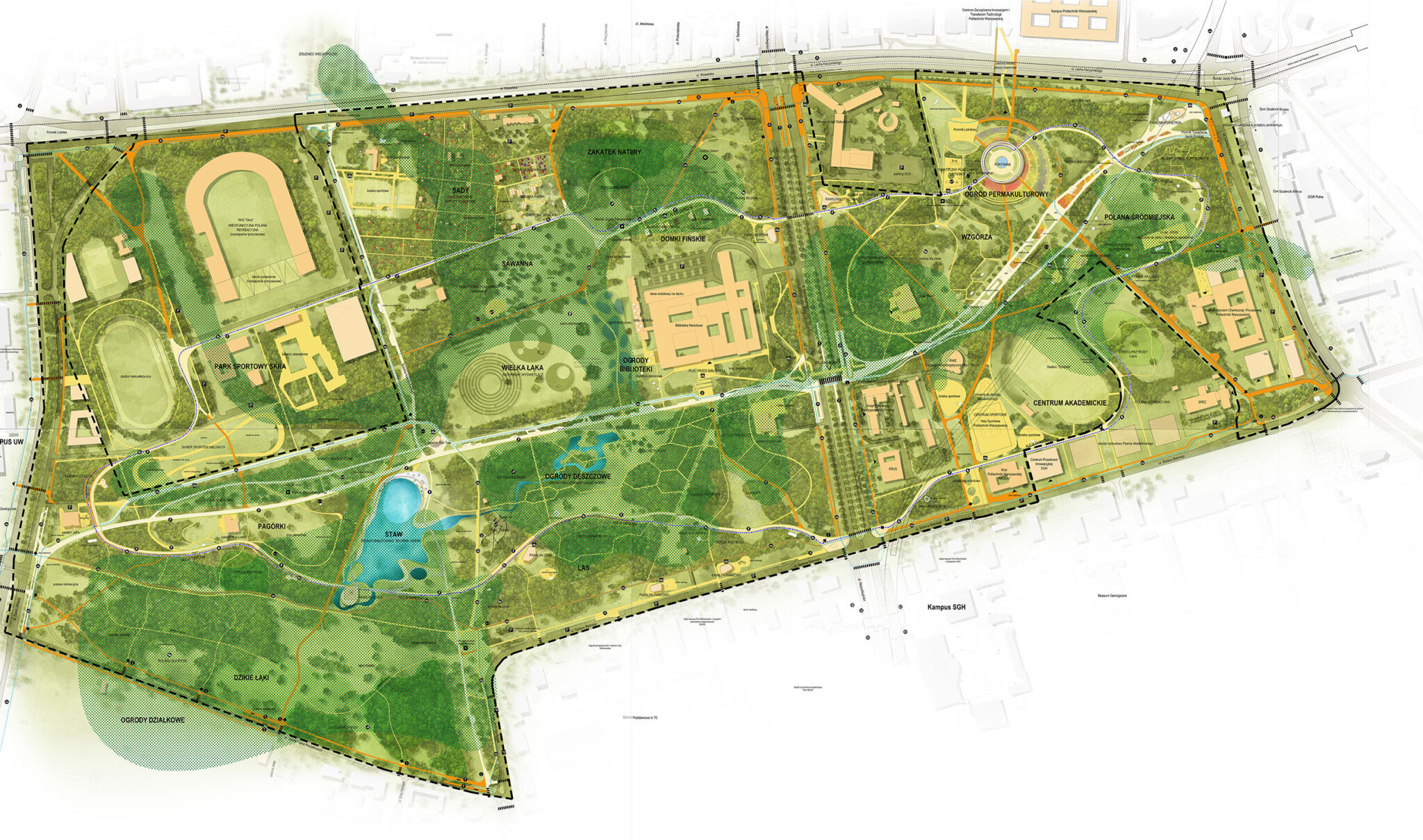 WXCA modernise Pole Mokotowskie Park in Warsaw | Contemporary Design News